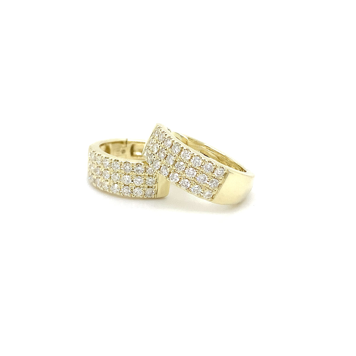 Triple Row Diamond Huggy Hoops – Kaplans Fine Jewelry